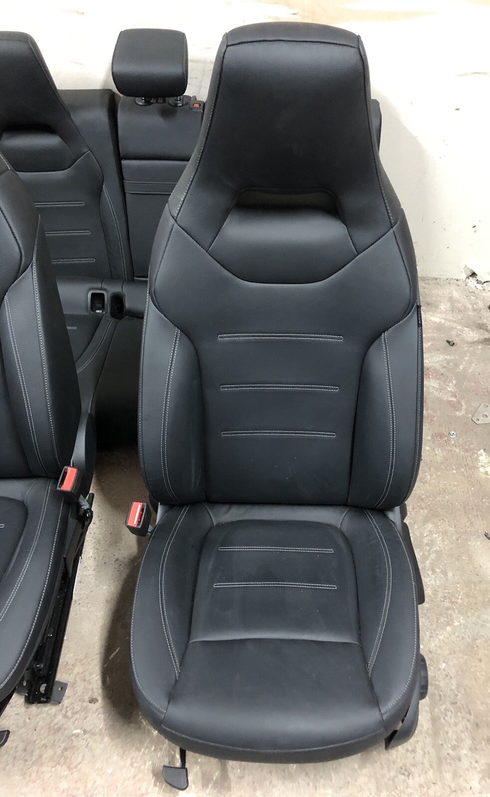 2019+ MERCEDES CLA W118 AMG LINE FULL BLACK LEATHER INTERIOR SEAT SET ...