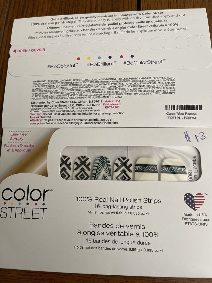 Color Street Nail Strips 💚 COSTA RICA ESCAPE 🖤Free Shipping | eBay