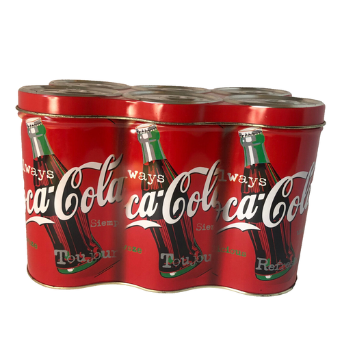 Vintage Coca-Cola 6-Pack of Cans Shaped Tin 1998 COKE Collectable | eBay