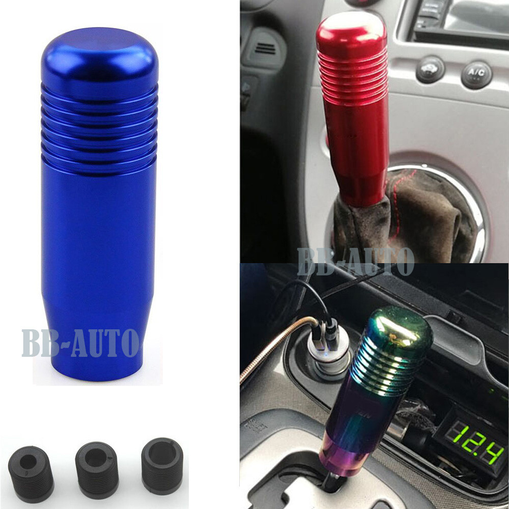 Universal Automatic Manual Blue Gear Stick Shift Boot Selector Knob ...