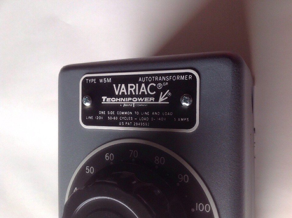 Variac Variable Transformer Type W5M | eBay