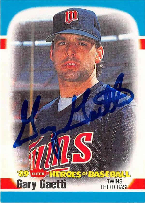 Gary Gaetti autographed baseball card (Minnesota Twins) 1989 Fleer ...