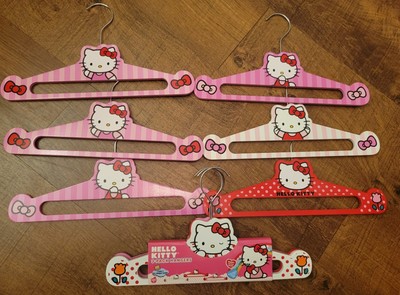 Hello Kitty Lot Of 9 Wooden Vintage Hangers Sanrio | eBay