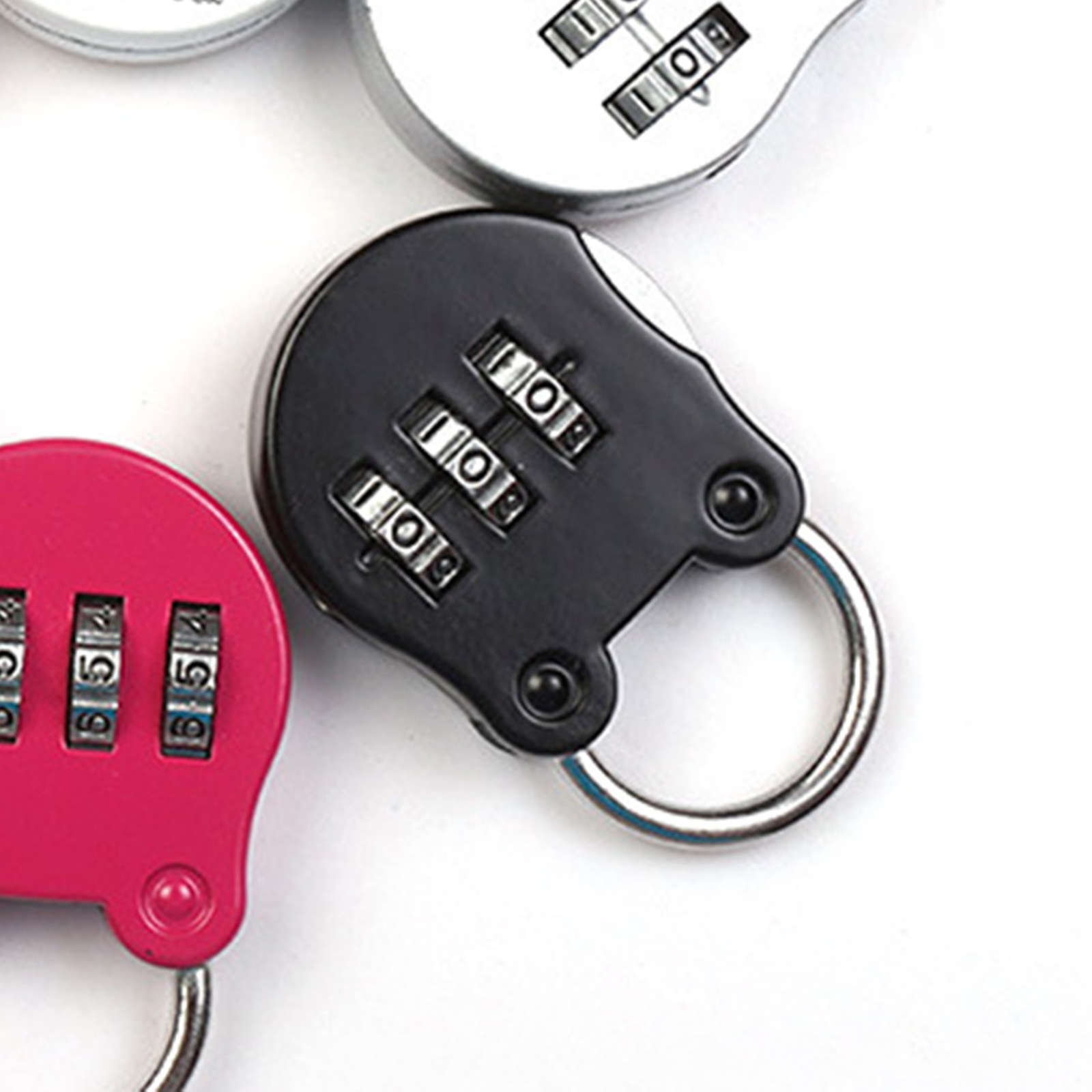 Suitcase Code Lock Vibrant Color Convenient 3 Digit Combination Padlock ...