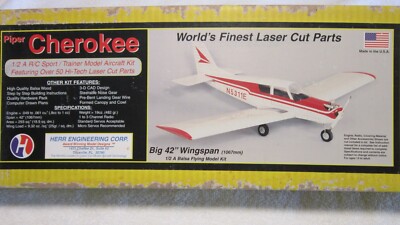 HERR ENGINEERING CORP PIPER CHEROKEE BALSA WOOD PLANE KIT | eBay