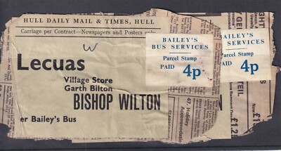 GB Baileys Bus Service to Bishop Wilton, 2 Items East Yorkshire (t14584 ...