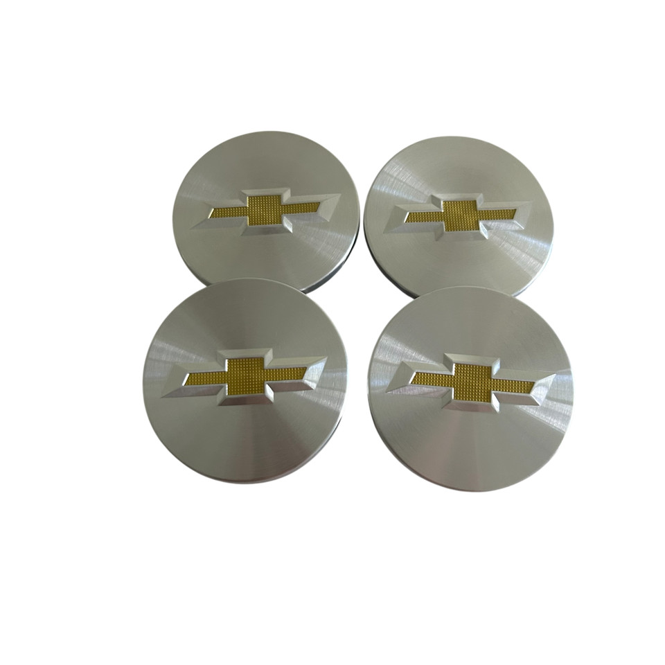 4x Chevy Wheel Center Caps Silver 59mm Hub Covers Impala Malibu Equinox ...