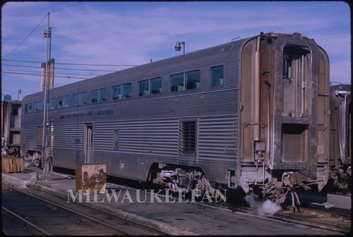 Original Kodachrome slide Santa Fe ATSF High Level coach 723 Chicago IL ...
