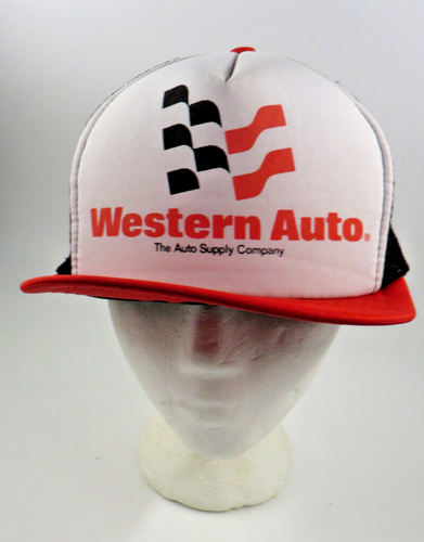 Vtg Foam Front Mesh Back Western Auto Parts Service Trucker Hat Cap ...