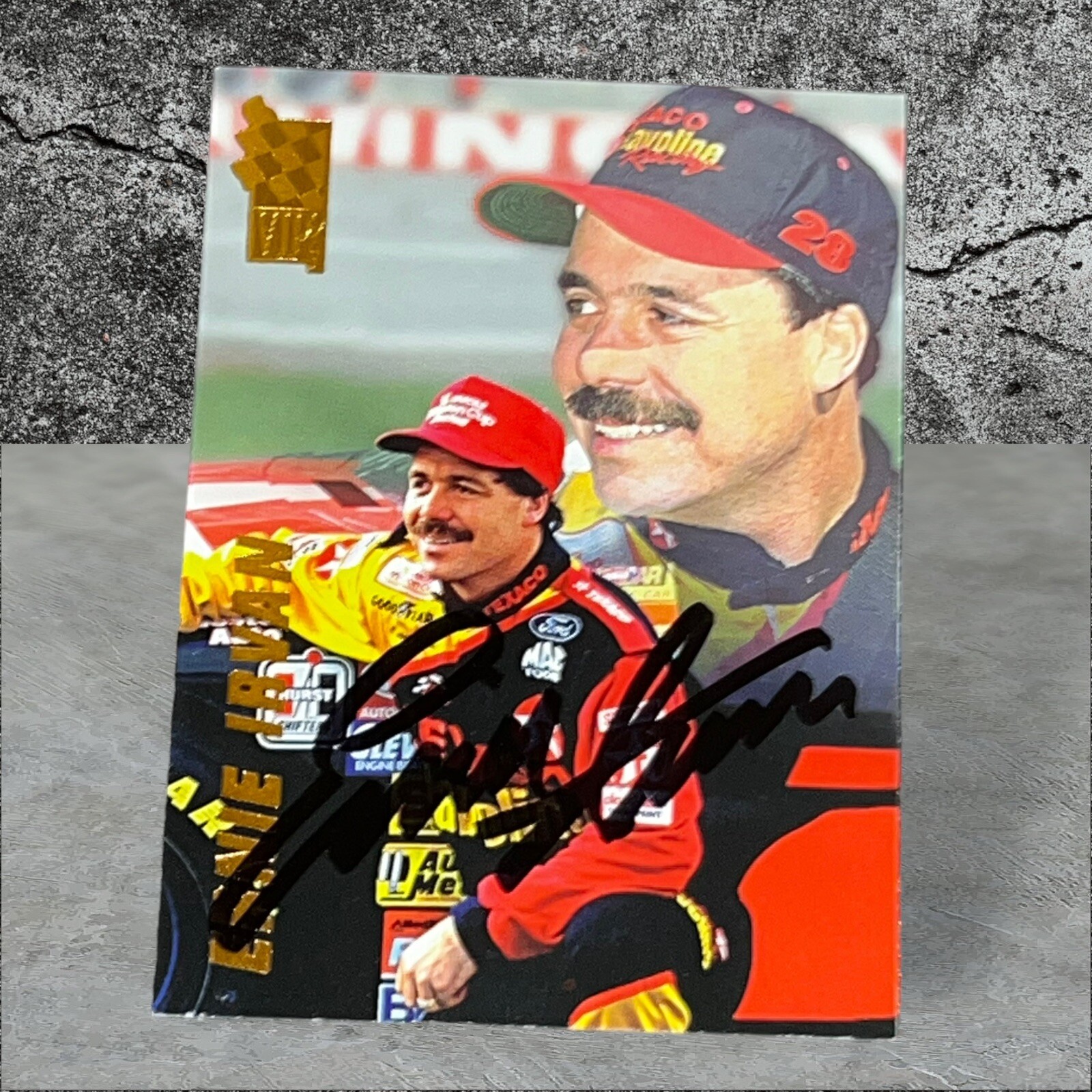 Ernie Irvan NASCAR 75 GREATEST DRIVERS autographed card 1994 PRESS PASS ...
