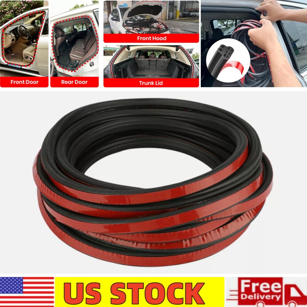 US 16FT Rubber Car Door Seal Strip Weather Stripping for Car Door Hood ...