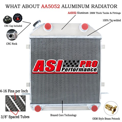 3 Row Aluminum Radiator fits 1939-1940 Ford Deluxe/Pickup Truck ...