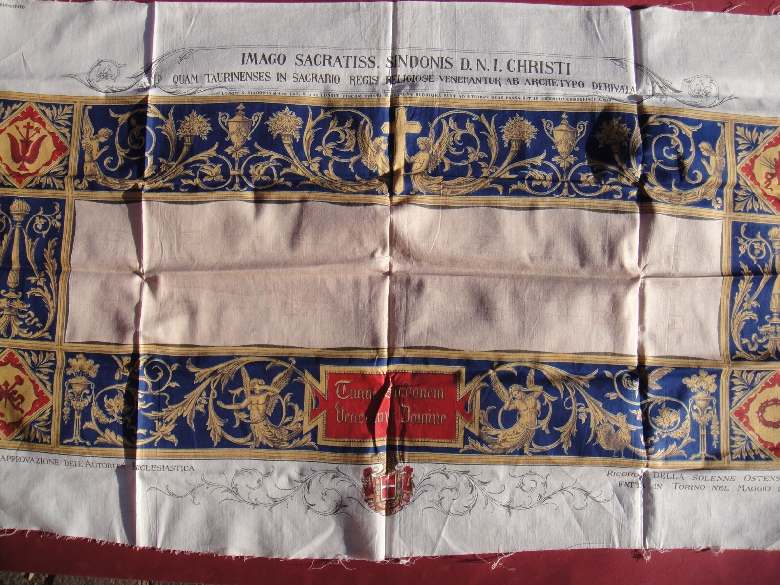 Christian large 31x17 relic Shroud of Turin Passion Jesus Christ Sindon ...