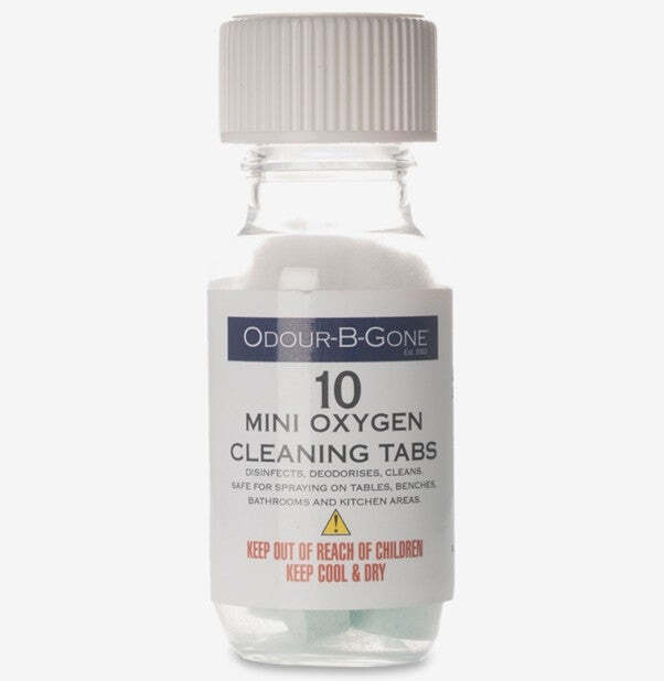 Odour B Gone Mini Oxygen Cleaning Tabs for Use in a Spray Bottle x 10 ...