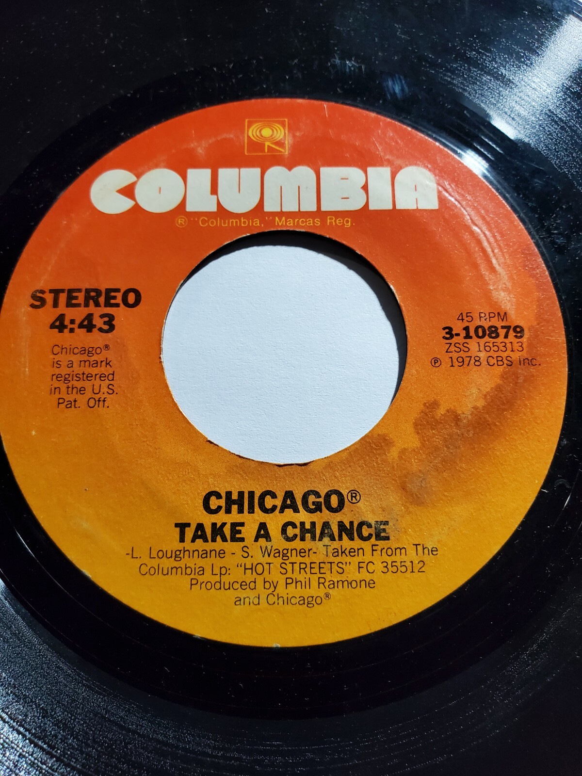 Chicago No Tell Lover / Take A Chance 45 Columbia 1979 VG F72 | eBay