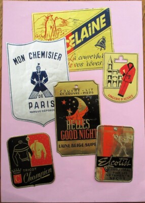 Clothing Advertising COLLECTION 78 DIFF French Labels/Tags ...