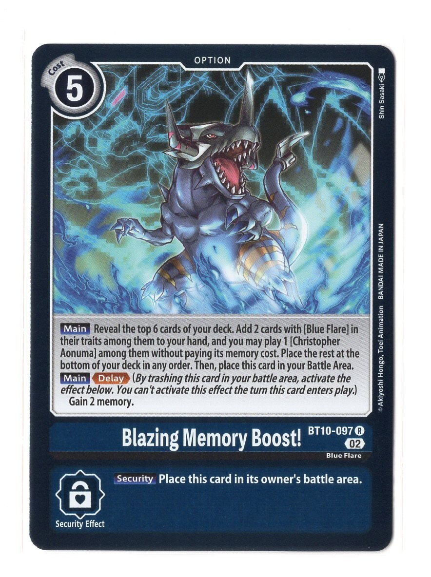 Digimon Card - 2022 Blazing Memory Boost BT10-097 Foil Rare - Bandai ...