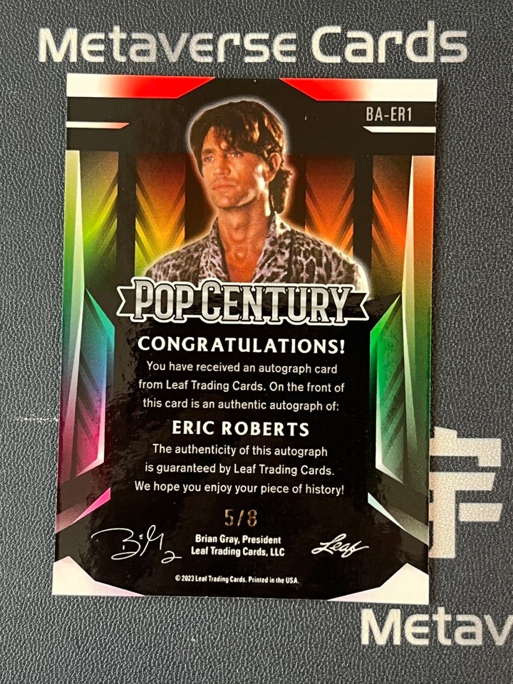 2023 Leaf Pop Century Eric Roberts Autograph Auto 5/8 | eBay