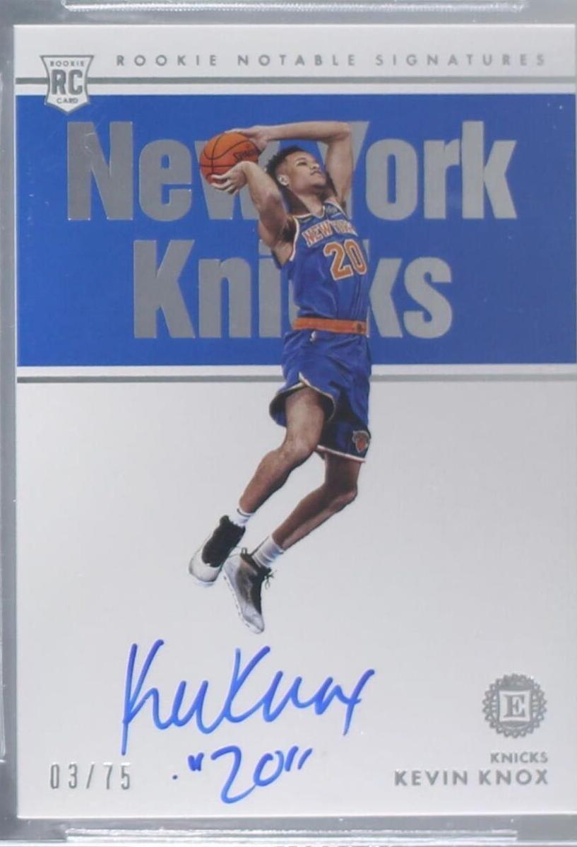 2018-19 Panini Encased - Rookie Notable Signatures Kevin Knox #168 /75 ...
