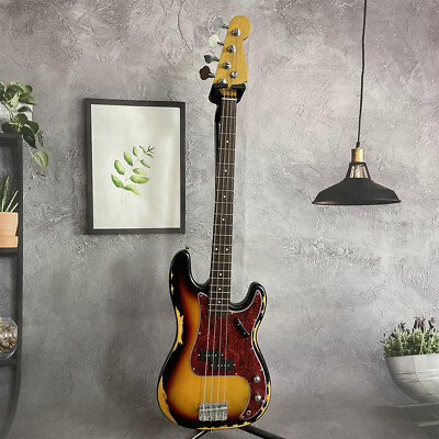 Relic ST Electric Bass Guitar 4 String HPL Fretboard Red Pickguard ...