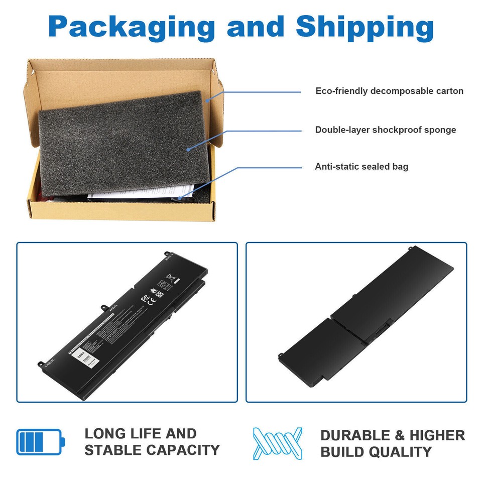 PKWVM Battery for Dell Precision 7550 7750 7560 7760 C903V 447VR CR72X ...