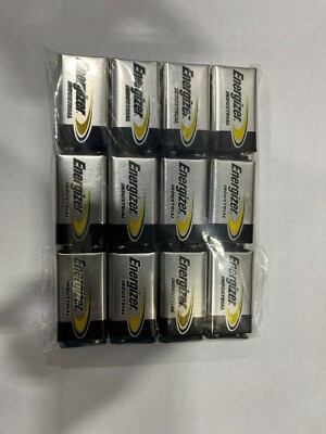 Lot of 12 Energizer Industrial 9V EN22 6LF22 Batteries NEW *OUT OF BOX ...