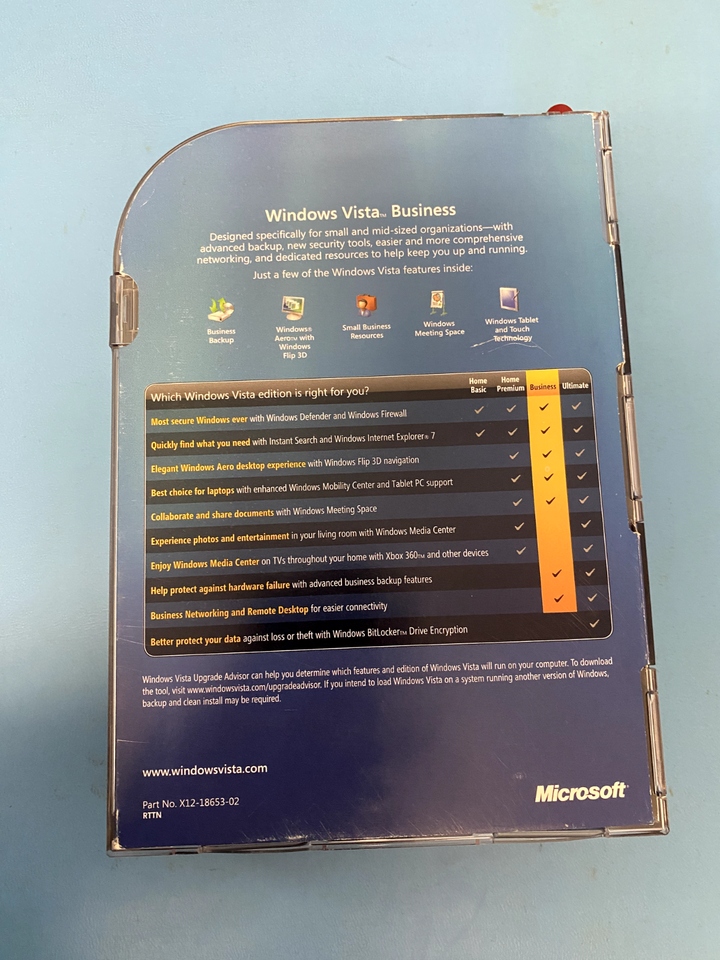 2007 Microsoft Windows Vista Business CD 32-bit Software | eBay
