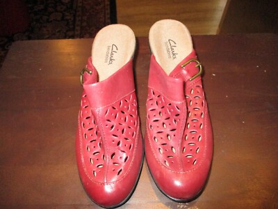 6M Clark Bendables Womens Rust Color Daffodil Perforated Clog. | eBay