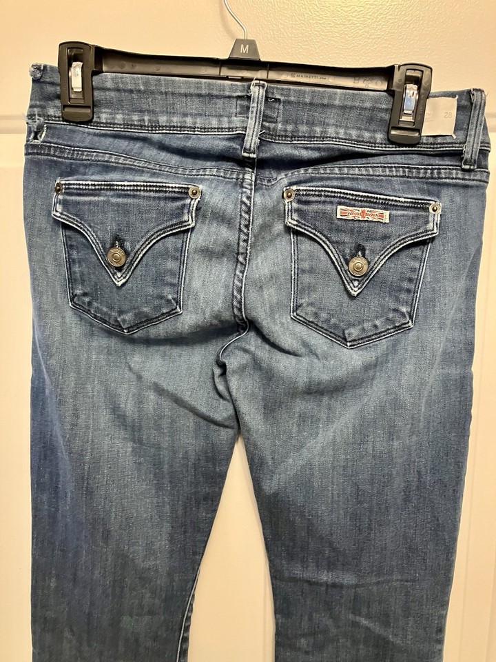 Hudson Jeans Womens Sz 28x31 Blue Beth Baby Boot Flap Pocket Stretch ...
