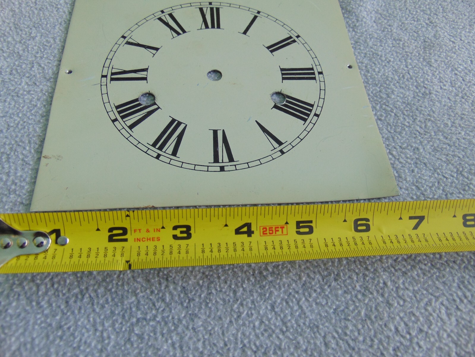MODERN REPRODUCTION MINI OGEE COTTAGE CLOCK REPLACEMENT METAL DIAL ...