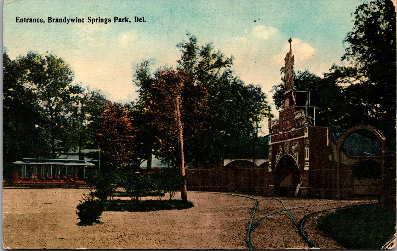Postcard Entrance Brandywine Springs Park Wilmington Delaware c1914 A21 ...
