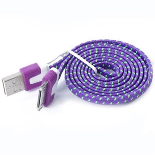 3FT Flat Braided USB data Sync power cord Charger Cable for iPhone 3G ...
