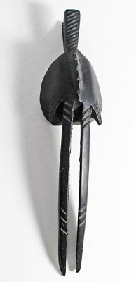 Vintage African Hair Fork Pick Pin Ebony Wood Carved 9" | eBay