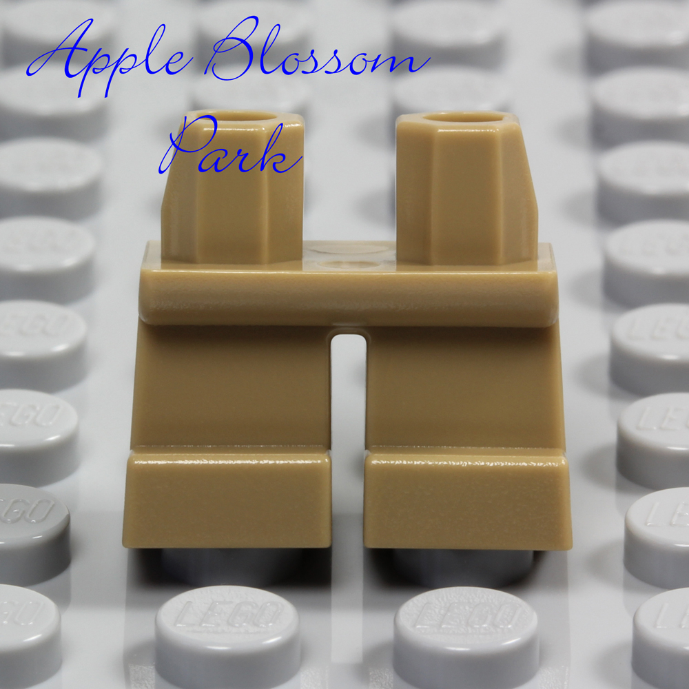 NEW Lego Minifig Dark TAN SHORT LEGS -Boy Girl Kid Beige Khaki Jeans ...