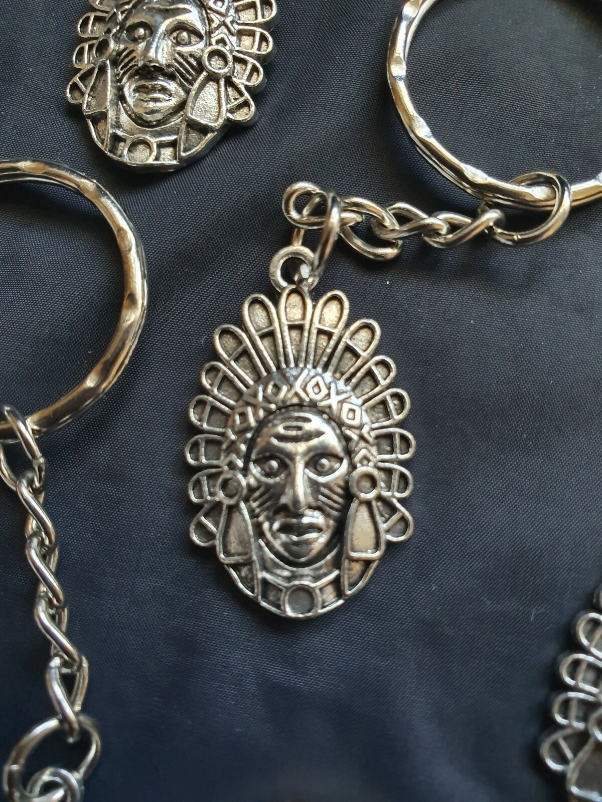 SMALL Native American Native Indian Chief Chieftain Key Ring ONE ITEM ...