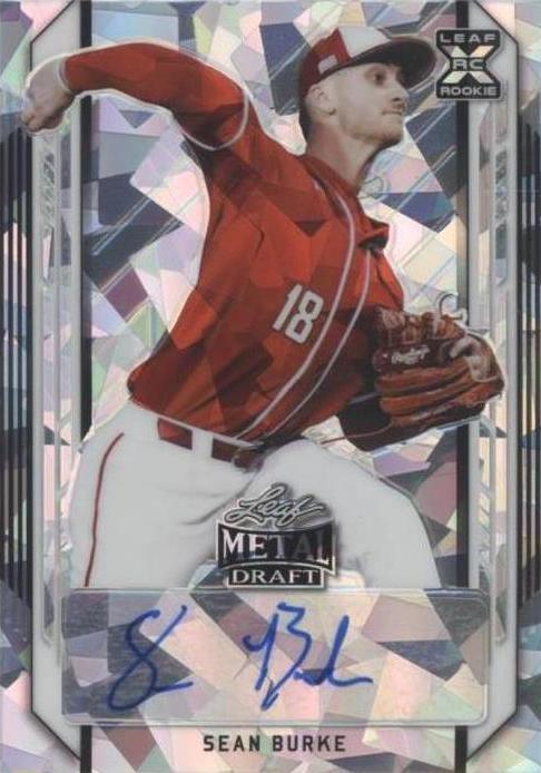 2021 Leaf Metal Draft - Sean Burke #BA-SB1 Silver Crystals (AU, RC) for ...
