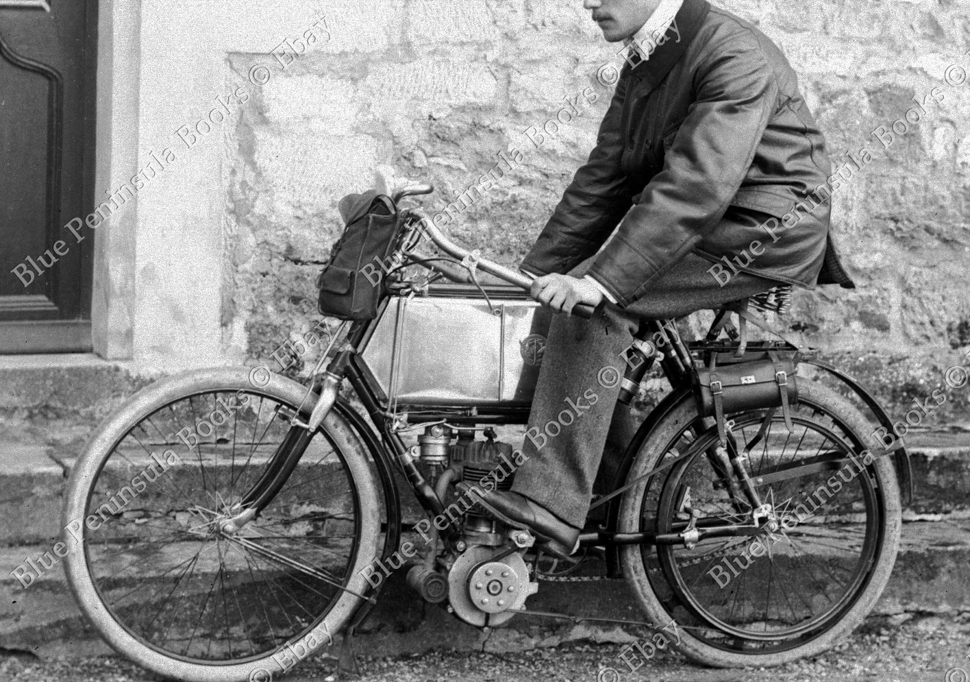 Very Rare! Motorcycle Werner Motors Plate Glass 13x18cm Photo Antique ...