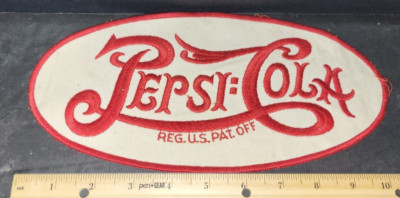 Rare PEPSI COLA DOUBLE DOT UNIFORM PATCH SODA -10 1/2 x 5 INCH - Estate ...