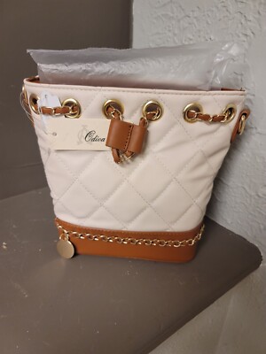 odiva bucket purse in cream | eBay
