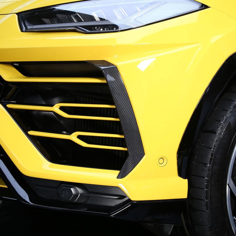 Real Carbon Fiber Front Bumper Side Spoiler Trim Fits LAMBORGHINI URUS ...