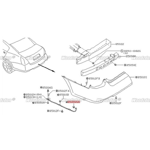 10 Bumper Grommet With Sealer M4.8 (#10) Screw Size Fits For Nissan ...
