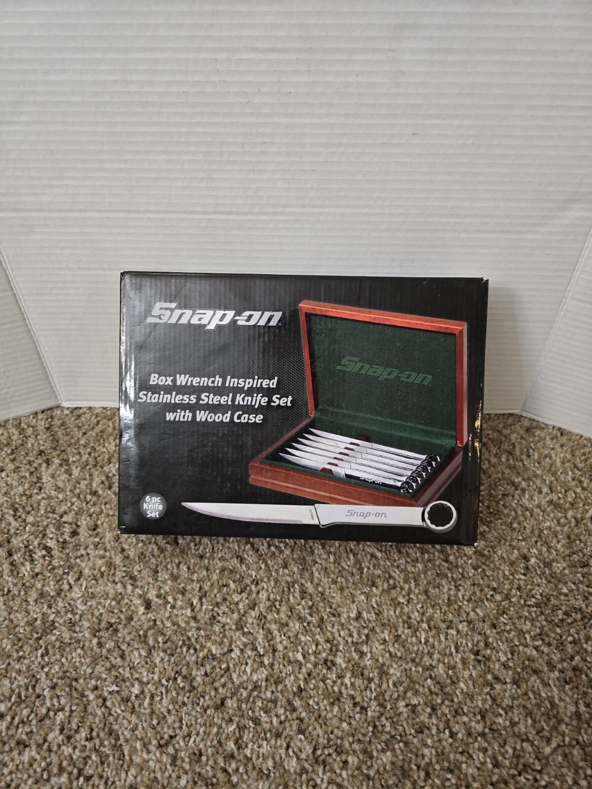 Snap-on Box Wrench Inspired Stainless Steel Knife Set Wood Case ...