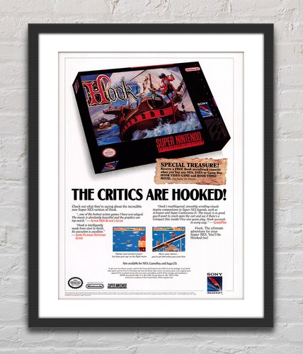 Hook Super Nintendo SNES Glossy Promo Ad Poster Unframed G1706 | eBay
