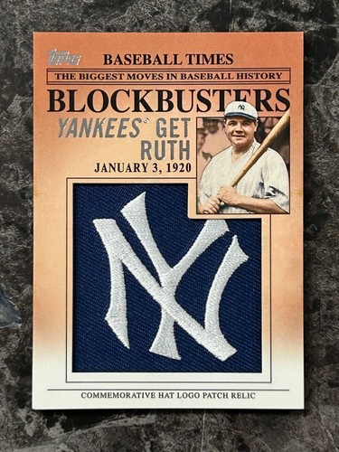 2012 Topps Hat Logo Patch Babe Ruth NY Yankees @QY09 | eBay