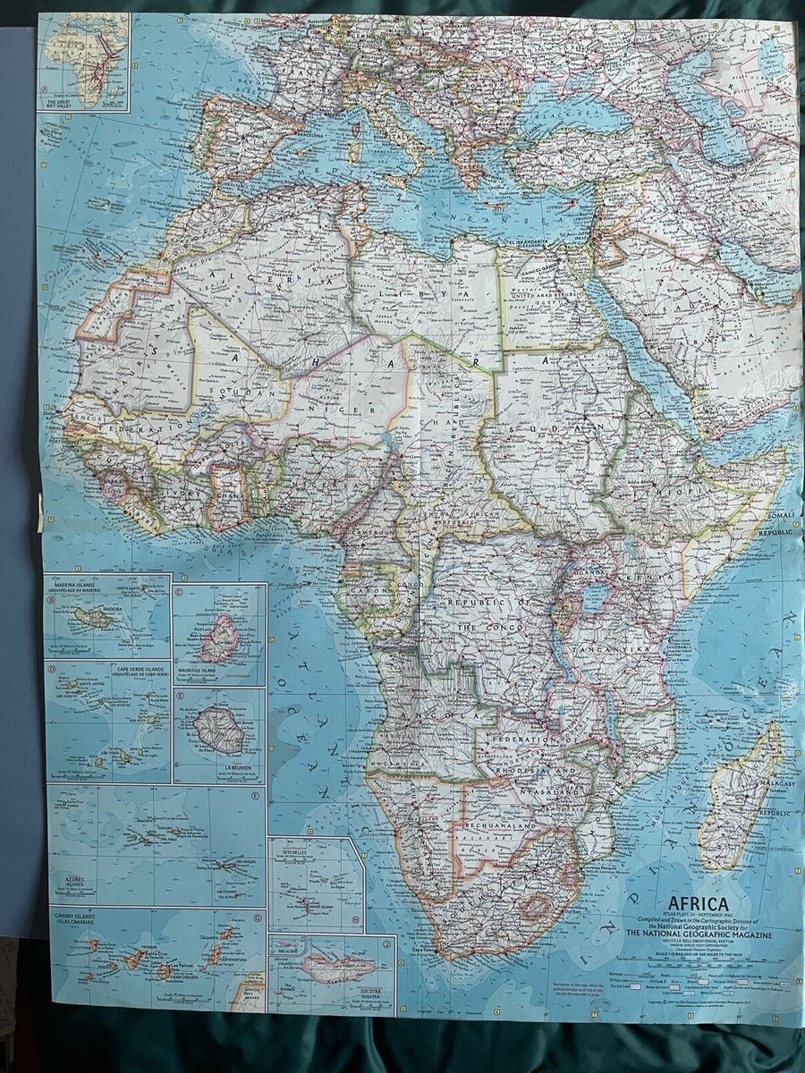 Mapa De áfrica De 1960