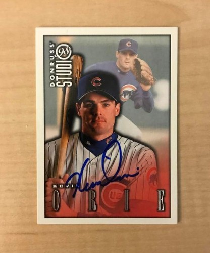 KEVIN ORIE CHICAGO CUBS SIGNED AUTOGRPAHED 1998 DONRUSS STUDIO CARD ...