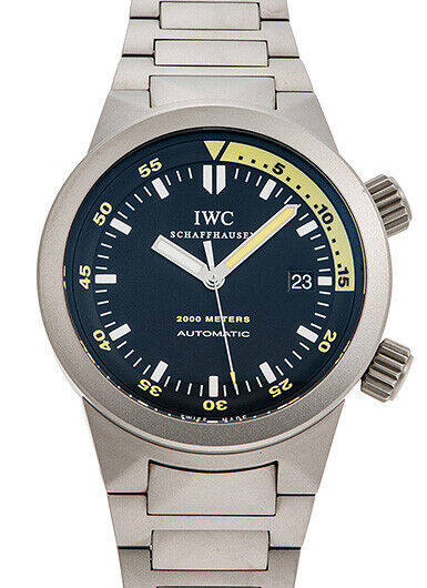 IWC Aquatimer Men's Black Watch with Titanium Bracelet - IW353803 for ...