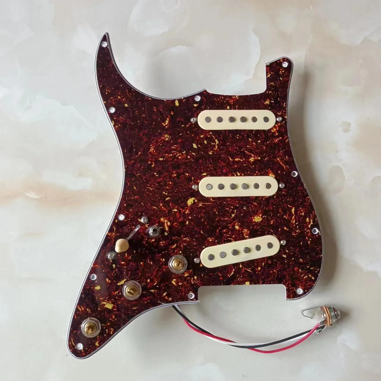 Left-Handed SSS Prewired Guitar Pickguard Set Alnico 5 Loaded ...