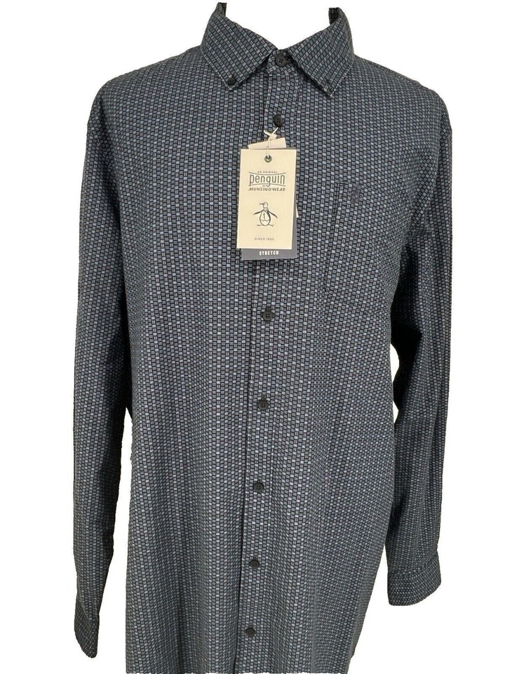 NWT Original Penguin Men's Stretch Cross Hatch Shirt Size 4XLT | eBay