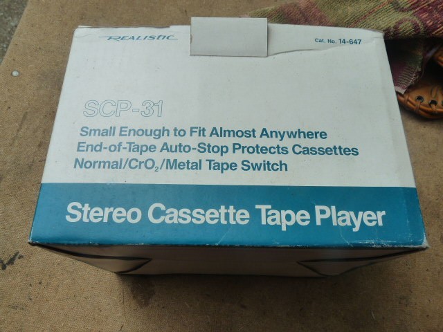 Realistic SCP-30 Stereo Cassette Tape Player Tested Works /w Box ...